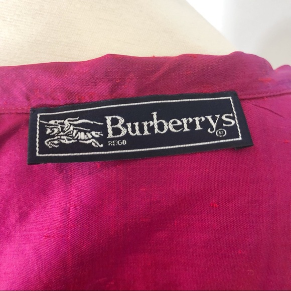 Burberry | Tops | Burberry 0 Silk Button Front Vintage Tag | Poshmark
